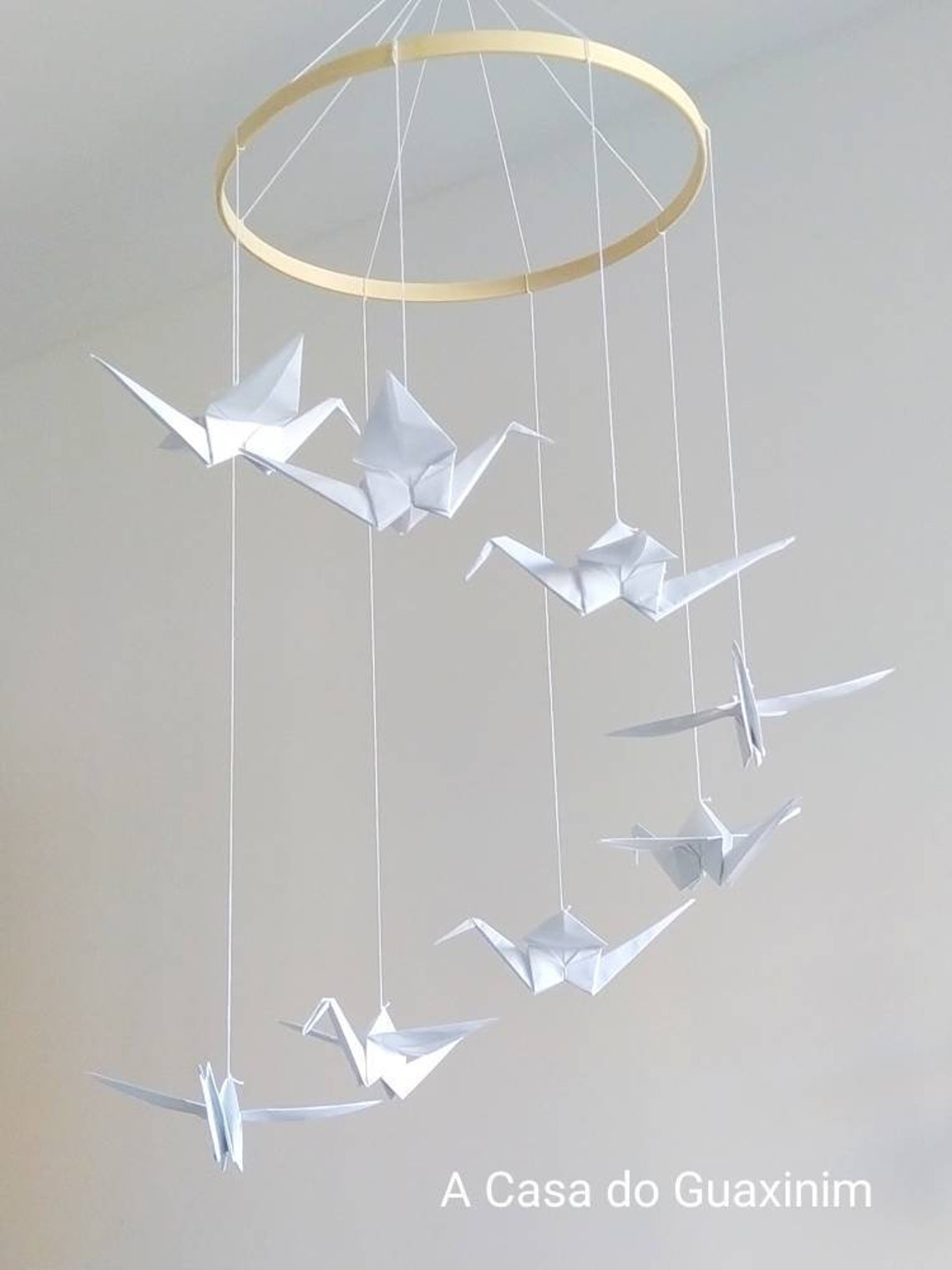 Origami Paper Crane Baby Mobile Customizable Origami Paper | Etsy