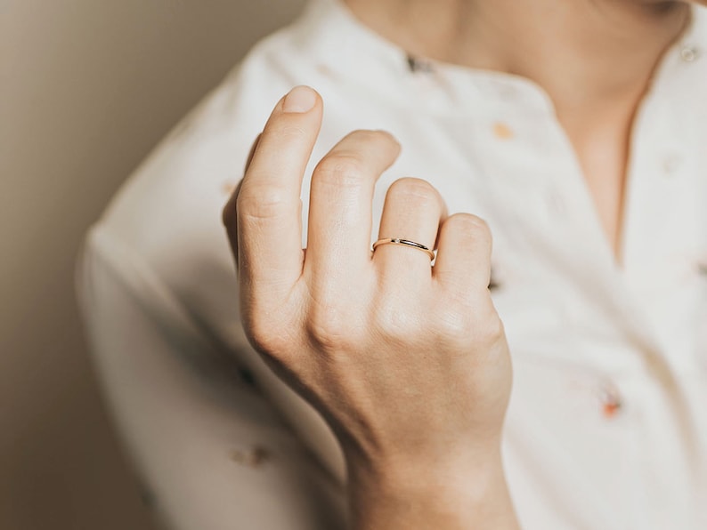 Delicate Diamond Ring in Gold Engagement Ring Stacking Ring - Etsy