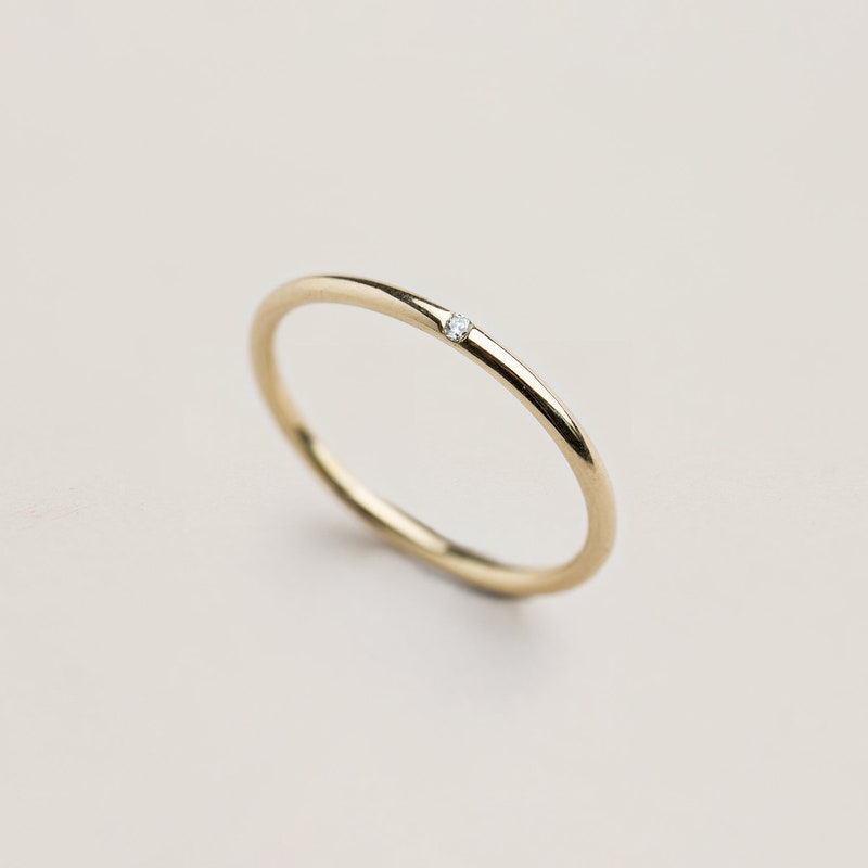 Minimal Diamond Ring - Etsy