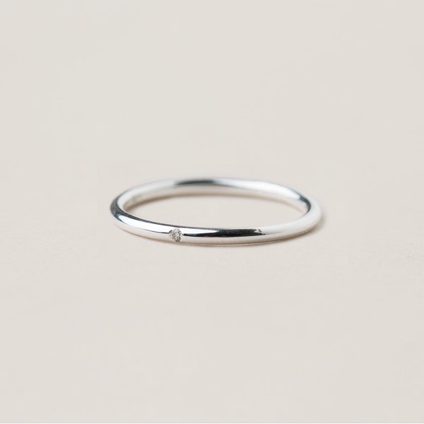 Simple Diamond Ring - Etsy