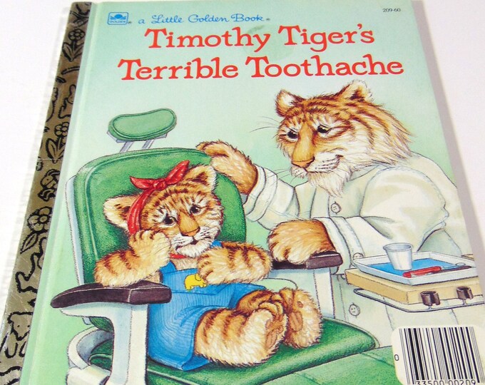 Timoth Tiger's Terrible Toothache, Vintage Little Golden Book, Written ...