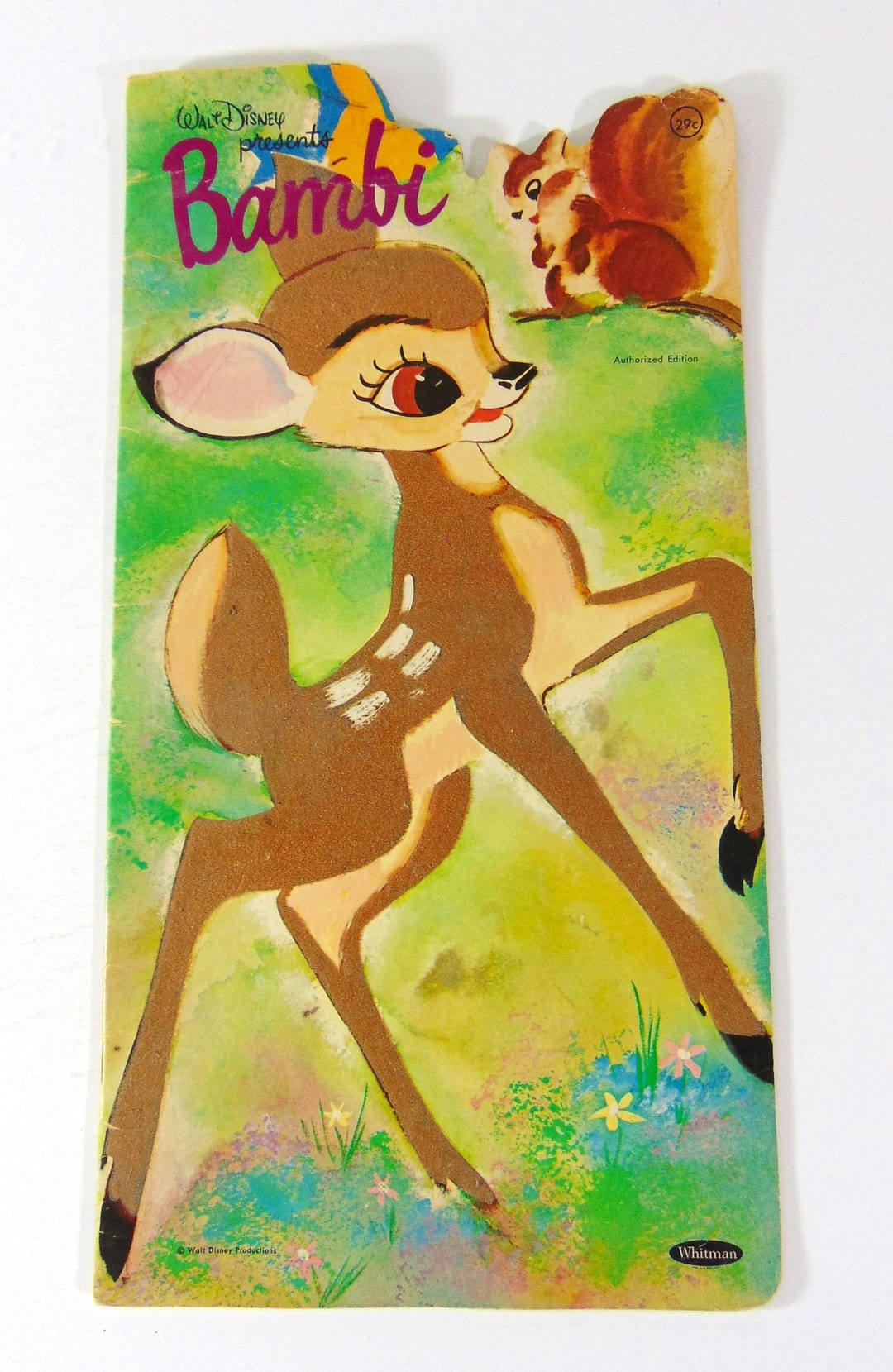 Walt Disney Bambi, Vintage Large Oversized Die Cut Children's Book ...