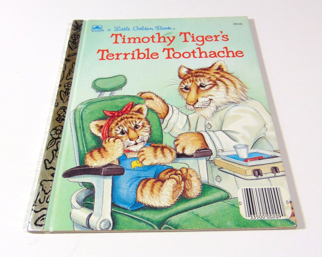 Timoth Tiger's Terrible Toothache, Vintage Little Golden Book, Written ...