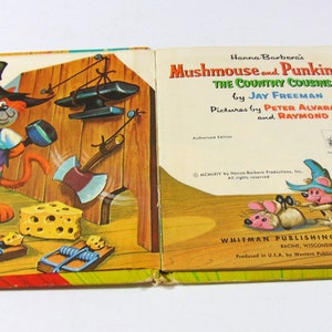 Mushmouse and Punkin Puss, the Country Cousins, Vintage 1960s Whitman ...