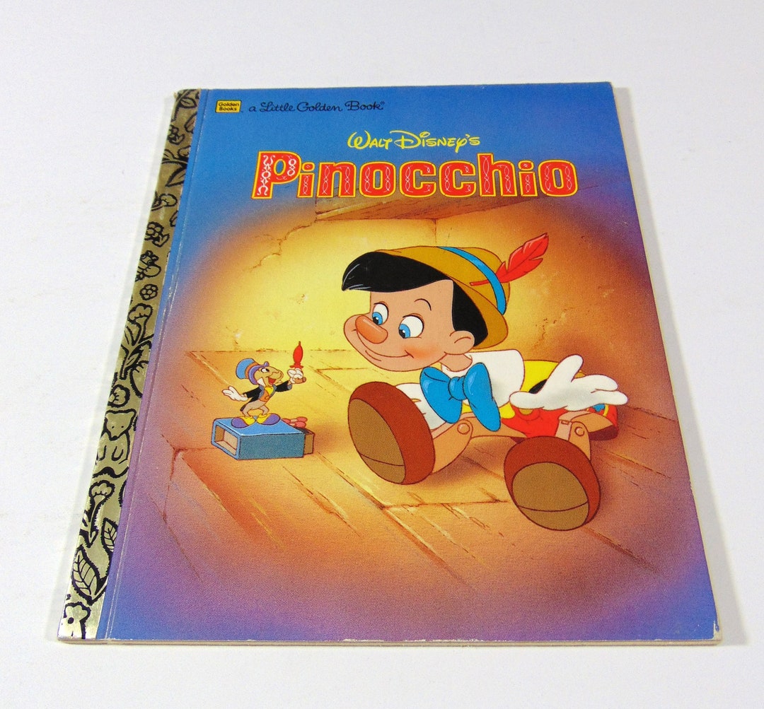 Walt Disney's Pinocchio, Vintage 1990's Children's Little Golden Book, Adapted by Eugene Coco ...
