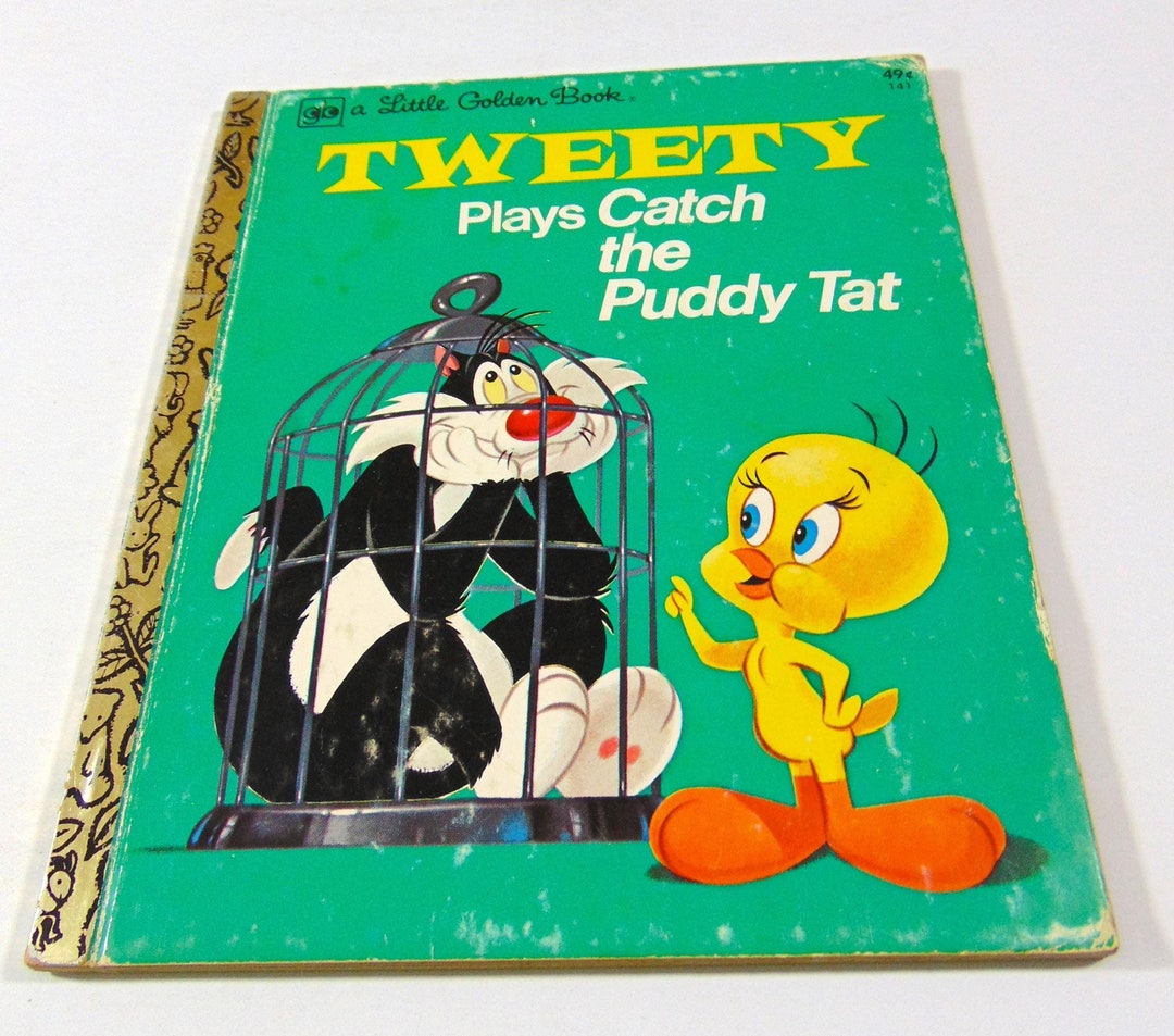 Tweety Plays Catch the Puddy Tat, Vintage Little Golden Book, Written ...