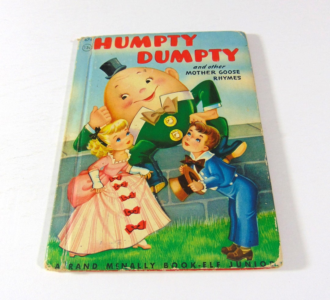 Humpty Dumpty and Other Mother Goose Rhymes, Vintage 1950s Rand Mcnally ...