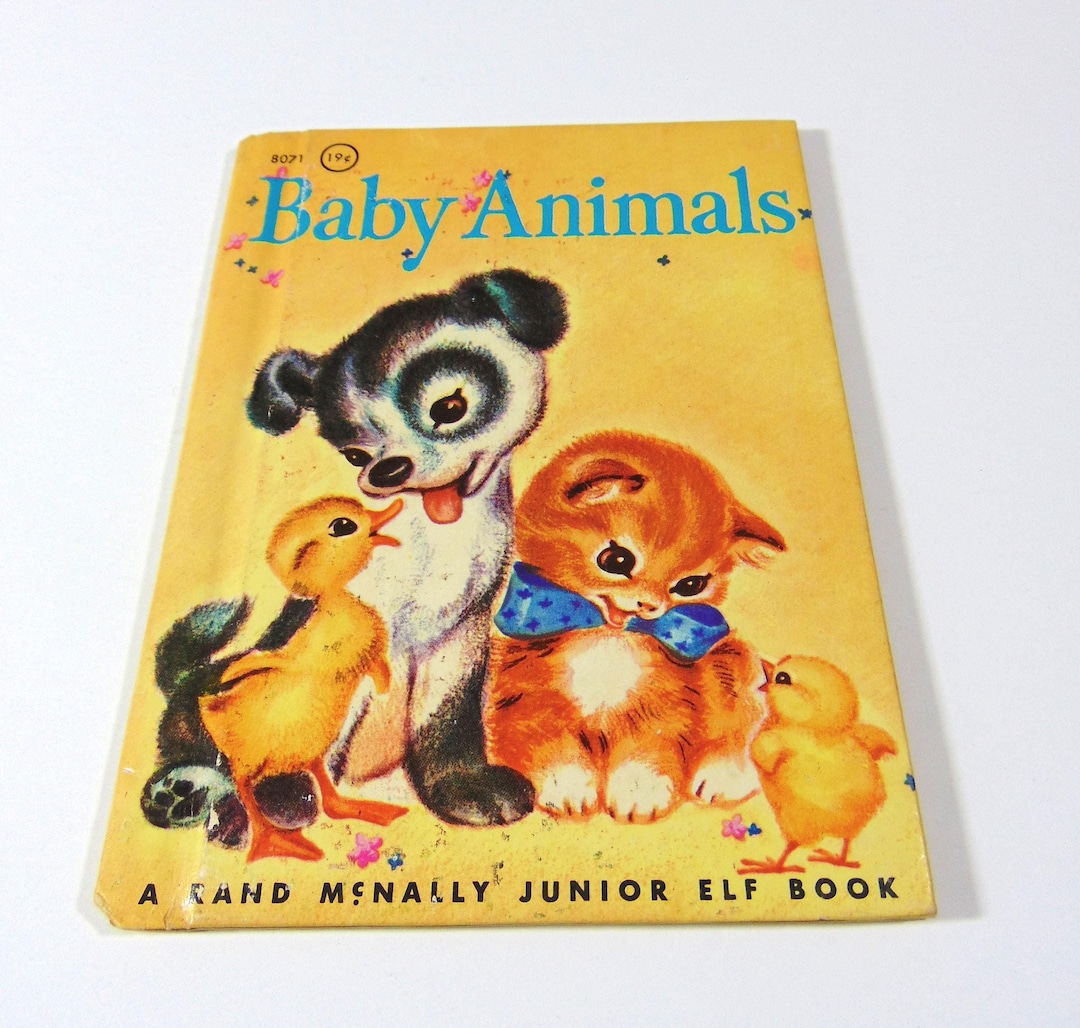 Baby Animals, Vintage Rand Mcnally Elf Children's Book, Written by ...