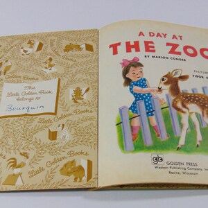 A Day at the Zoo, Vintage Little Golden Book, Written by Marion Conger ...