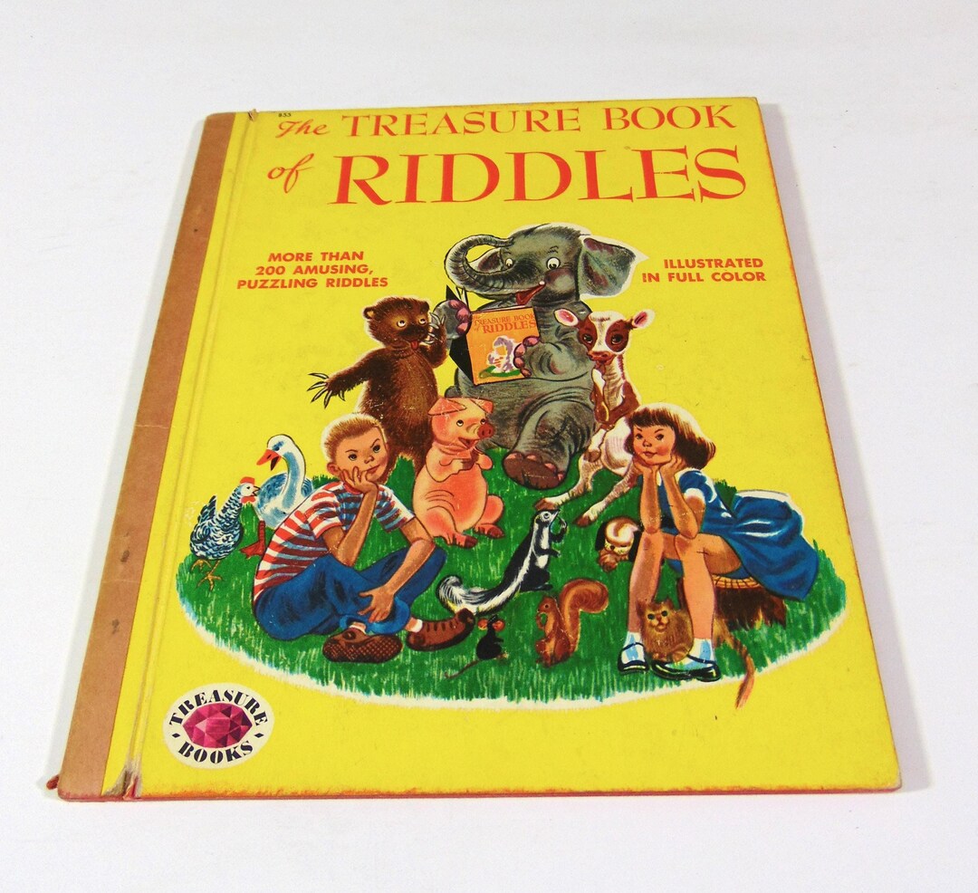 The Treasure Book of Riddles, Vintage Children's Book, Compiled by ...
