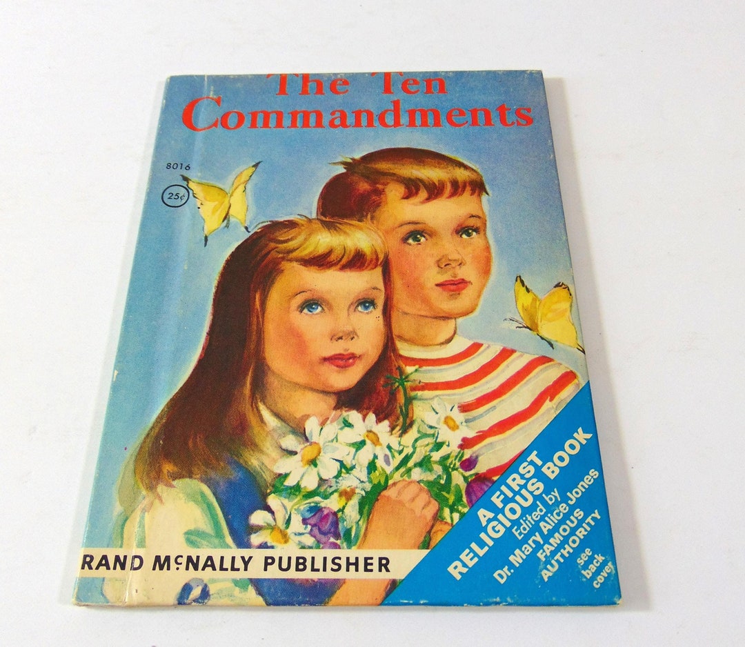 The Ten Commandments, Vintage Rand Mcnally Elf Children's Book, by Mary ...