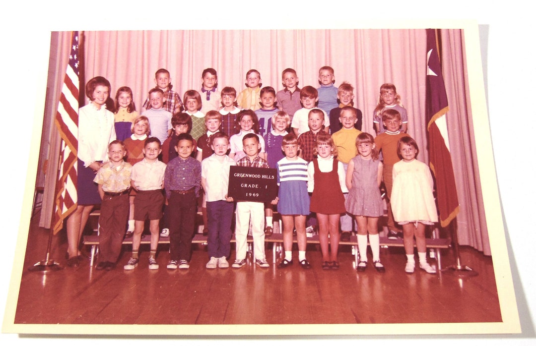Vintage 1960s Elementary School Class Photo, Greenwood Hills Elementary School, 1969, 5" X 7" - Etsy