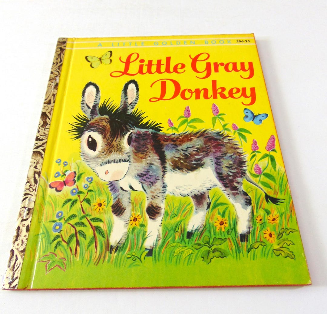 Little Gray Donkey, Vintage Little Golden Book, Written by Alice Lunt ...