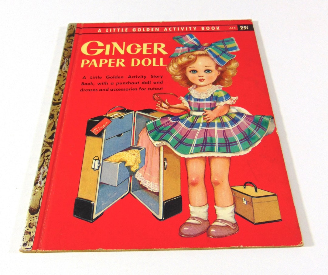 Ginger Paper Doll, Vintage 1950s Little Golden Book, by Adriana Mazza ...