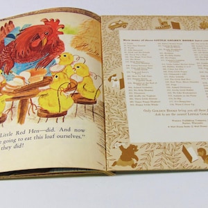 The Little Red Hen, Vintage Little Golden Book, Told by Evelyn Begley ...