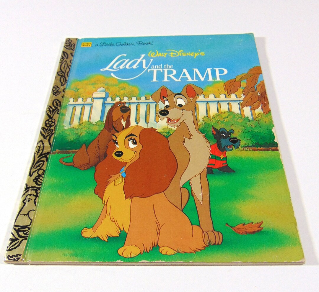 Walt Disney's Lady and the Tramp, Vintage Children's Little Golden Book ...