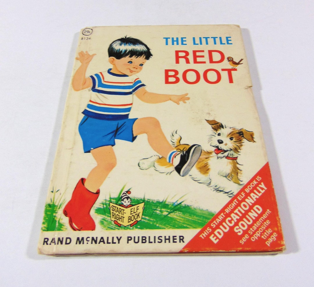 The Little Red Boot, Vintage Rand Mcnally Junior Elf Children's Book ...