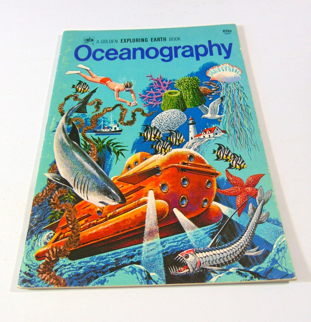Oceanography, Vintage Children's Book, Golden Exploring Earth Book ...