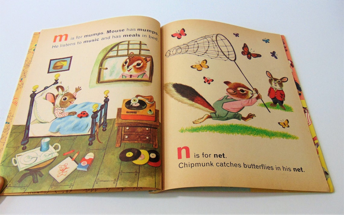 Chipmunk's ABC Vintage 1960s Little Golden Children's - Etsy