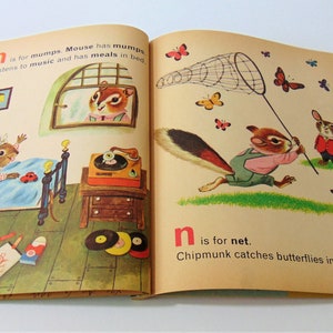 Chipmunk's ABC Vintage 1960s Little Golden Children's - Etsy