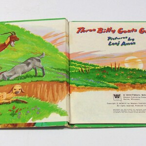 Three Billy Goats Gruff, Vintage Whitman Tell-a-tale Children's Book ...
