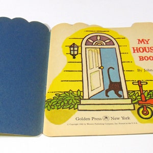 My House Book, Vintage 1960s Golden Shape Children's Book, Written and ...