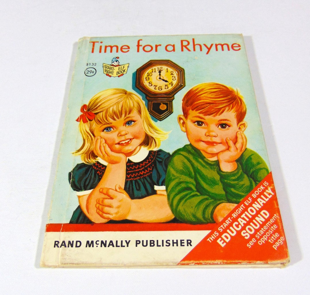 Time for A Rhyme, Vintage Rand Mcnally Junior Elf Children's Book ...