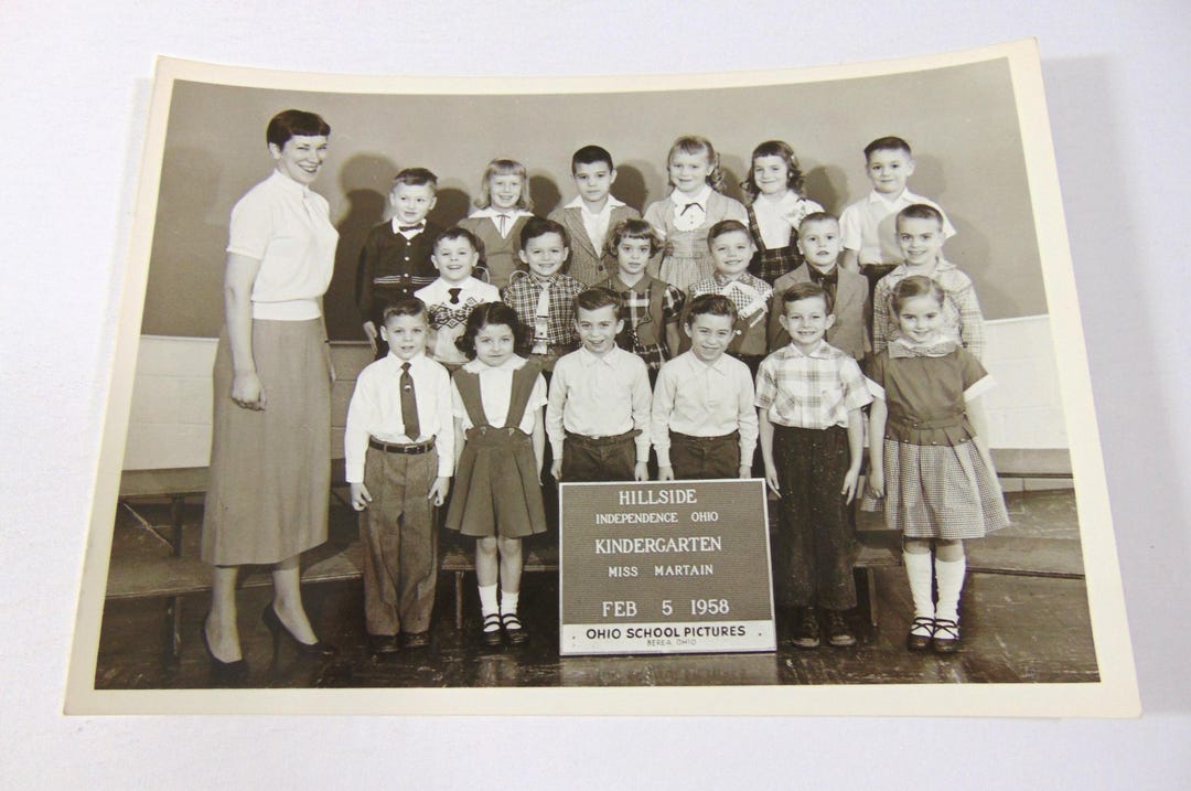 Vintage 1950s Kindergarten School Class Photo, Hillside, Independence ...