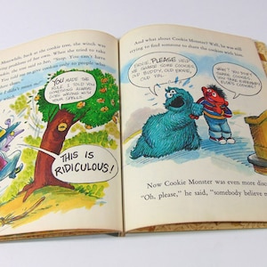 Cookie Monster and the Cookie Tree, Vintage Little Golden Children's ...