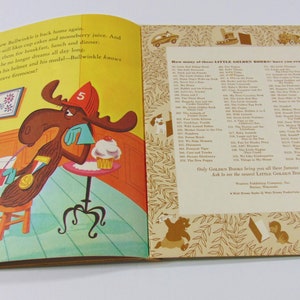 Bullwinkle, Vintage 1960s Children's Little Golden Book, Written by ...
