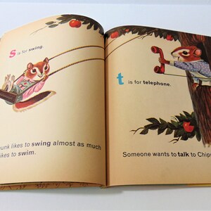 Chipmunk's ABC Vintage 1960s Little Golden Children's - Etsy