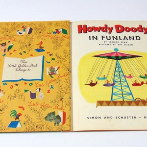 Howdy Doody in Funland, Vintage 1950s Little Golden Book, Written by ...