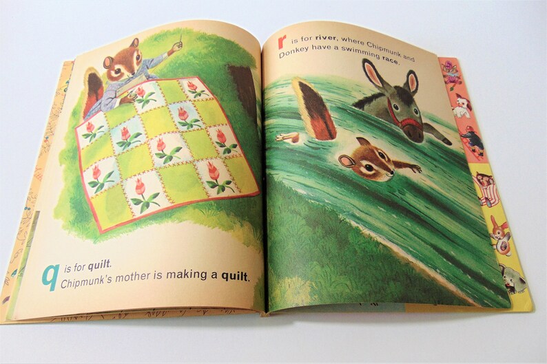 Chipmunk's ABC Vintage 1960s Little Golden Children's - Etsy