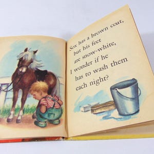 Ponies, Vintage Rand Mcnally Junior Elf Children's Book, by Anna ...