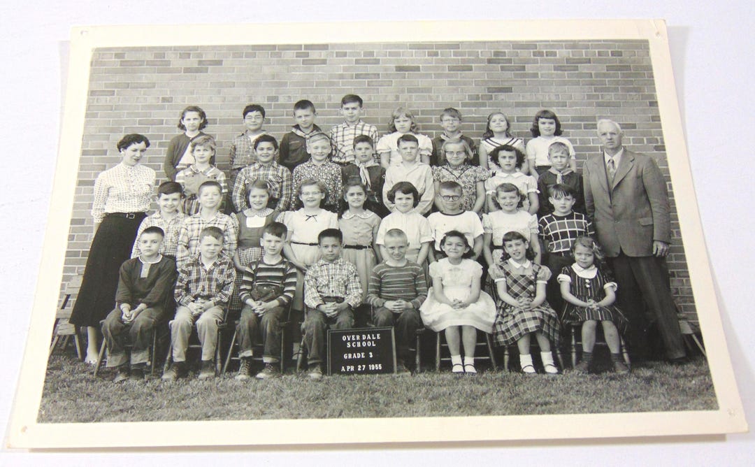 Vintage 1950s Elementary School Class Photo, Overdale Elementary ...