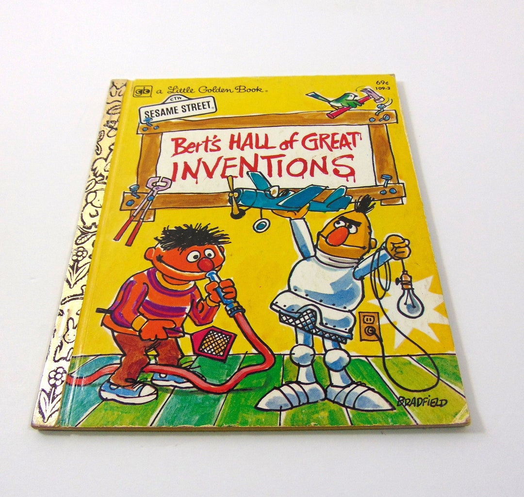 Bert's Hall of Great Inventions, Vintage 1970s Little Golden Children's ...