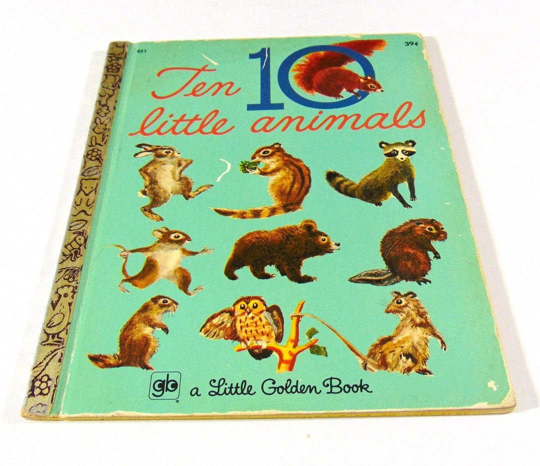 Ten Little Animals, Vintage 1970s Children's Little Golden Book ...