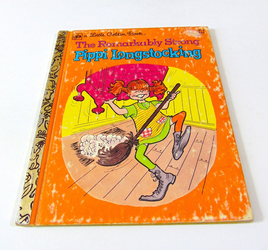 The Remarkably Strong Pippi Longstocking, Vintage Little Golden Book ...