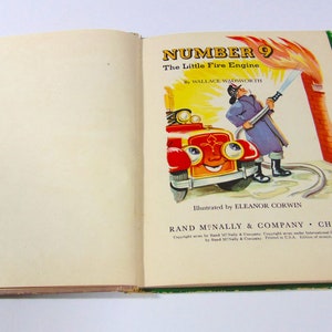 Number 9 the Little Fire Engine, Vintage Rand Mcnally Children's Book ...