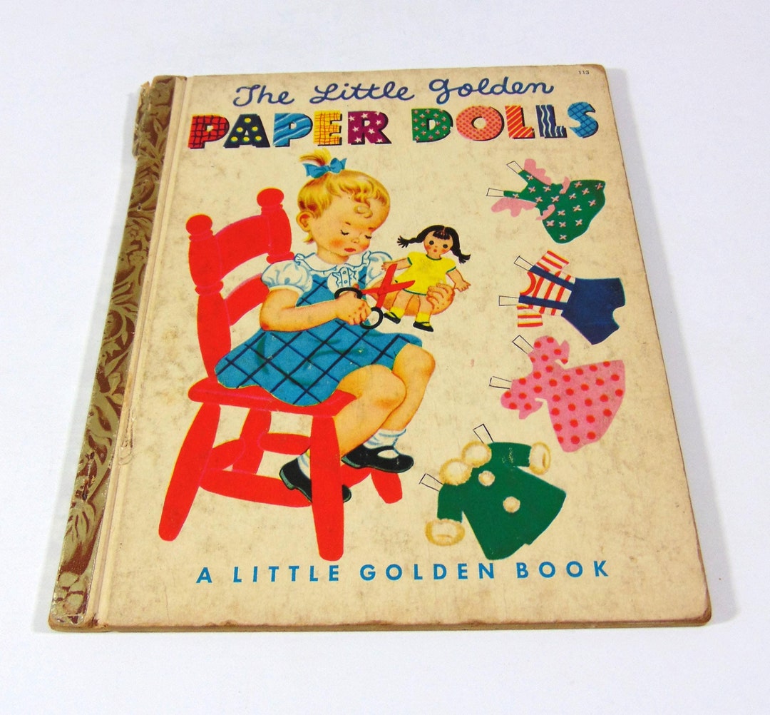 The Little Golden Paper Dolls, Vintage Little Golden Book, by Hilda ...