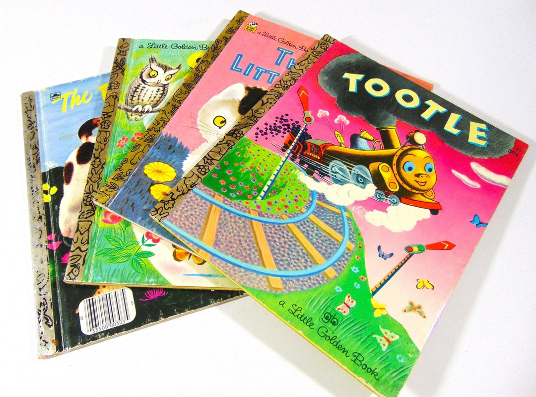 Vintage Lot of 4 Little Golden Children's Books, Classic Titles, Scuffy ...