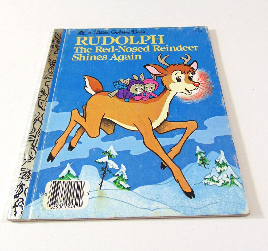 Rudolph the Red-nosed Reindeer Shines Again, Vintage Little Golden Book ...