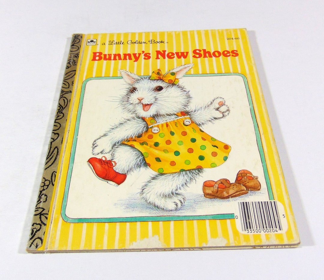 Bunny's New Shoes, Vintage Little Golden Children's Book, Written by ...