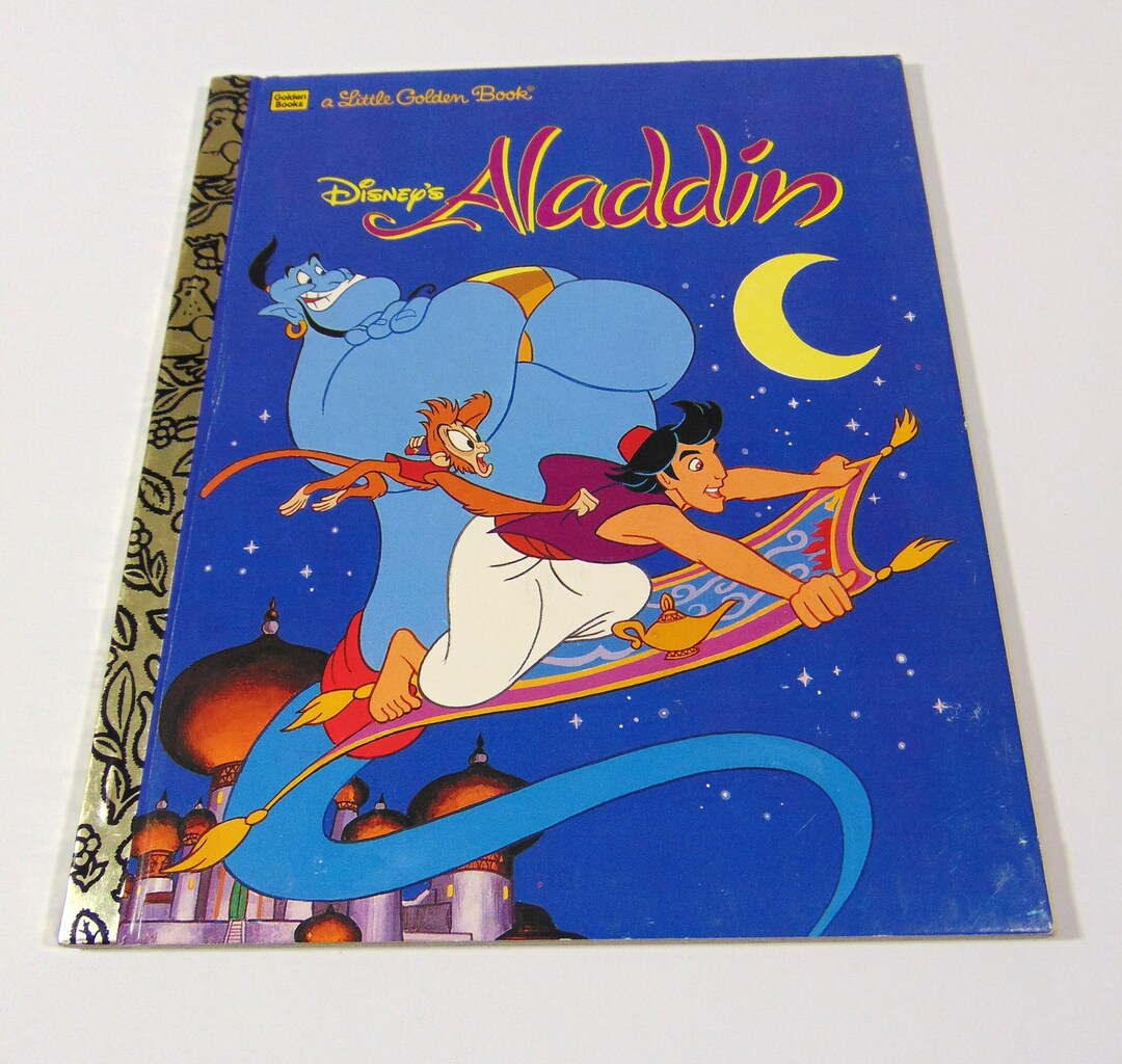 Aladdin, Vintage 1990s Little Golden Children's Book, Walt Disney ...