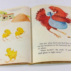 The Little Red Hen, Vintage 1970s Little Golden Book, Told by Evelyn ...