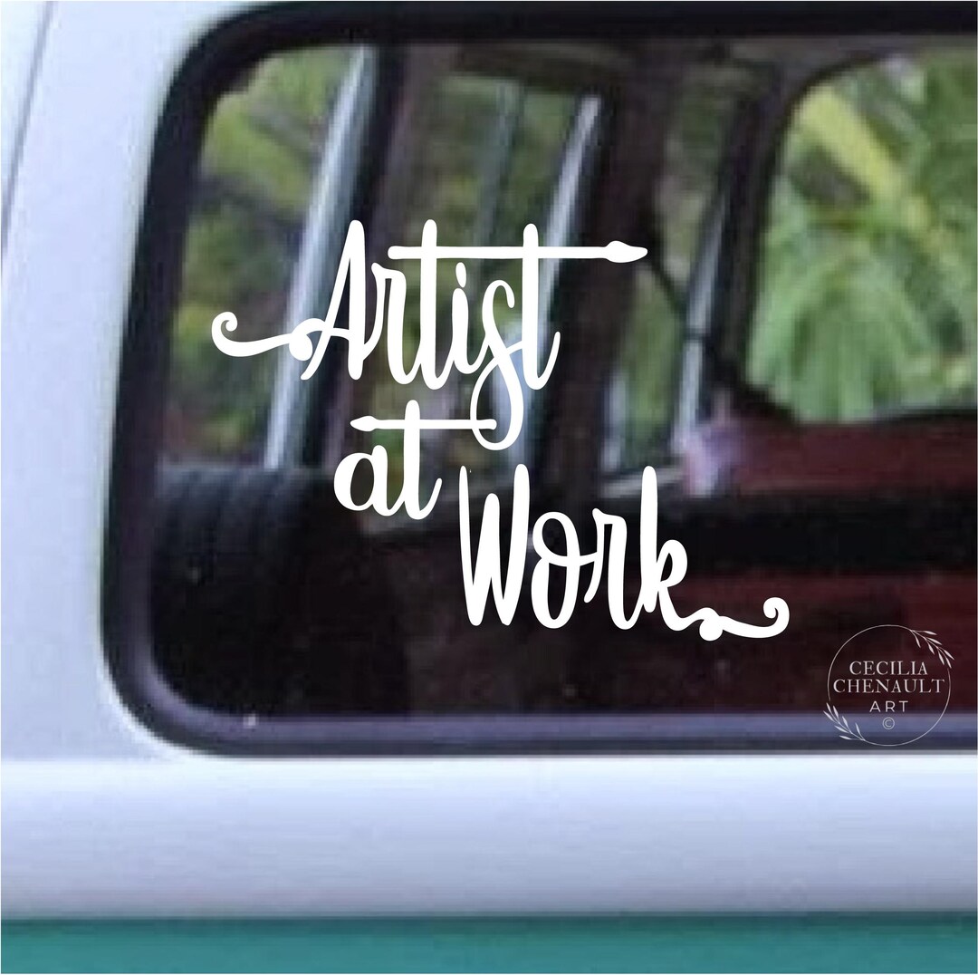 Artist at Work Decal Item #623, Creative Decals, Window Decals, Lap Top ...