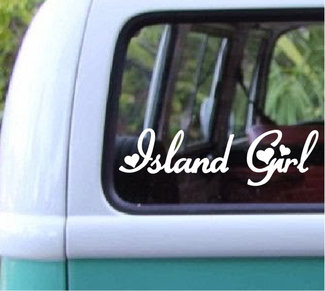Island Girl Decal Item 82, Hawaiian Style Decal, Tropical Decals ...