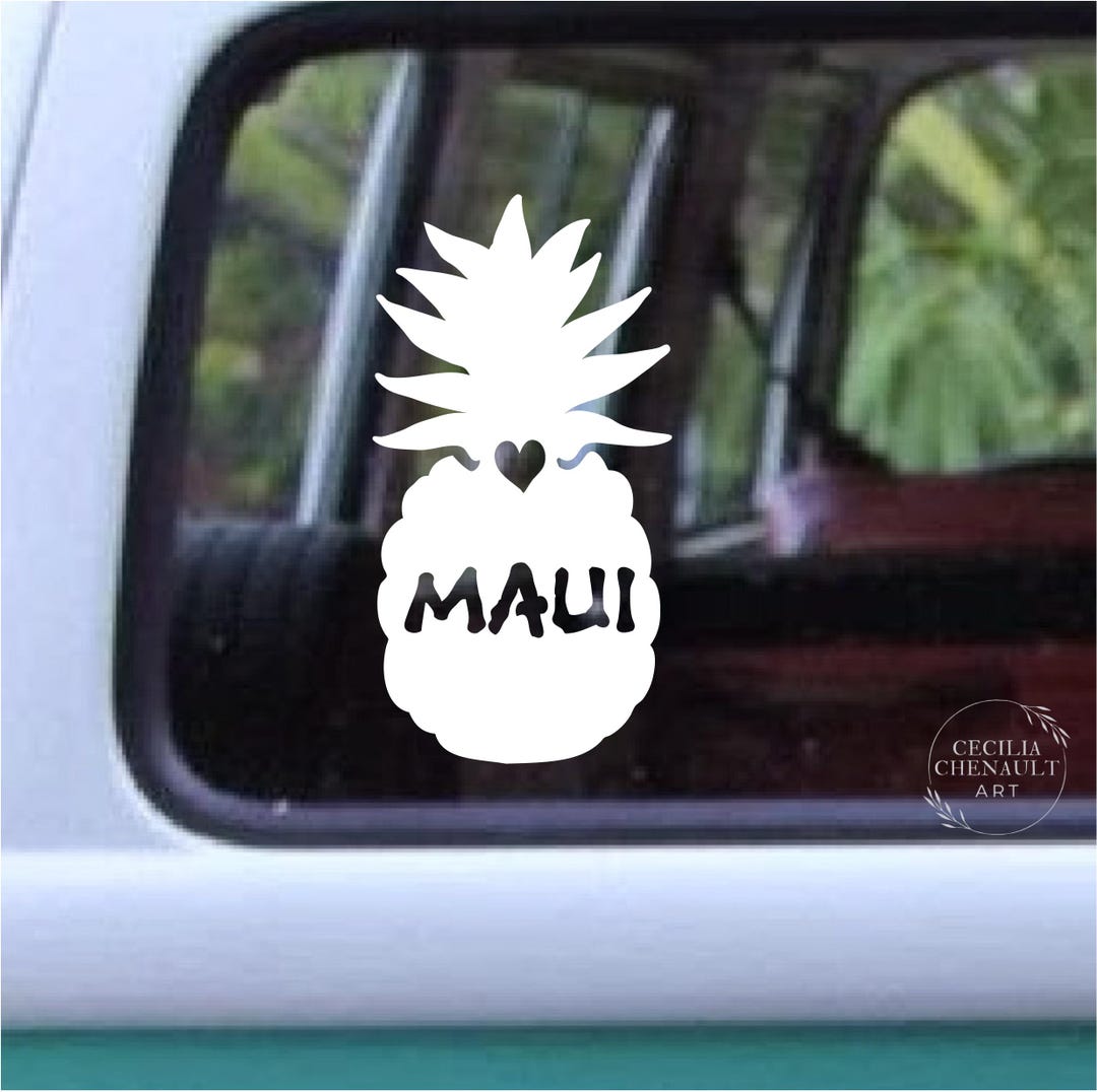 Pineapple Maui Decal Design #711 Car Window Decals, Fruit Decals ...