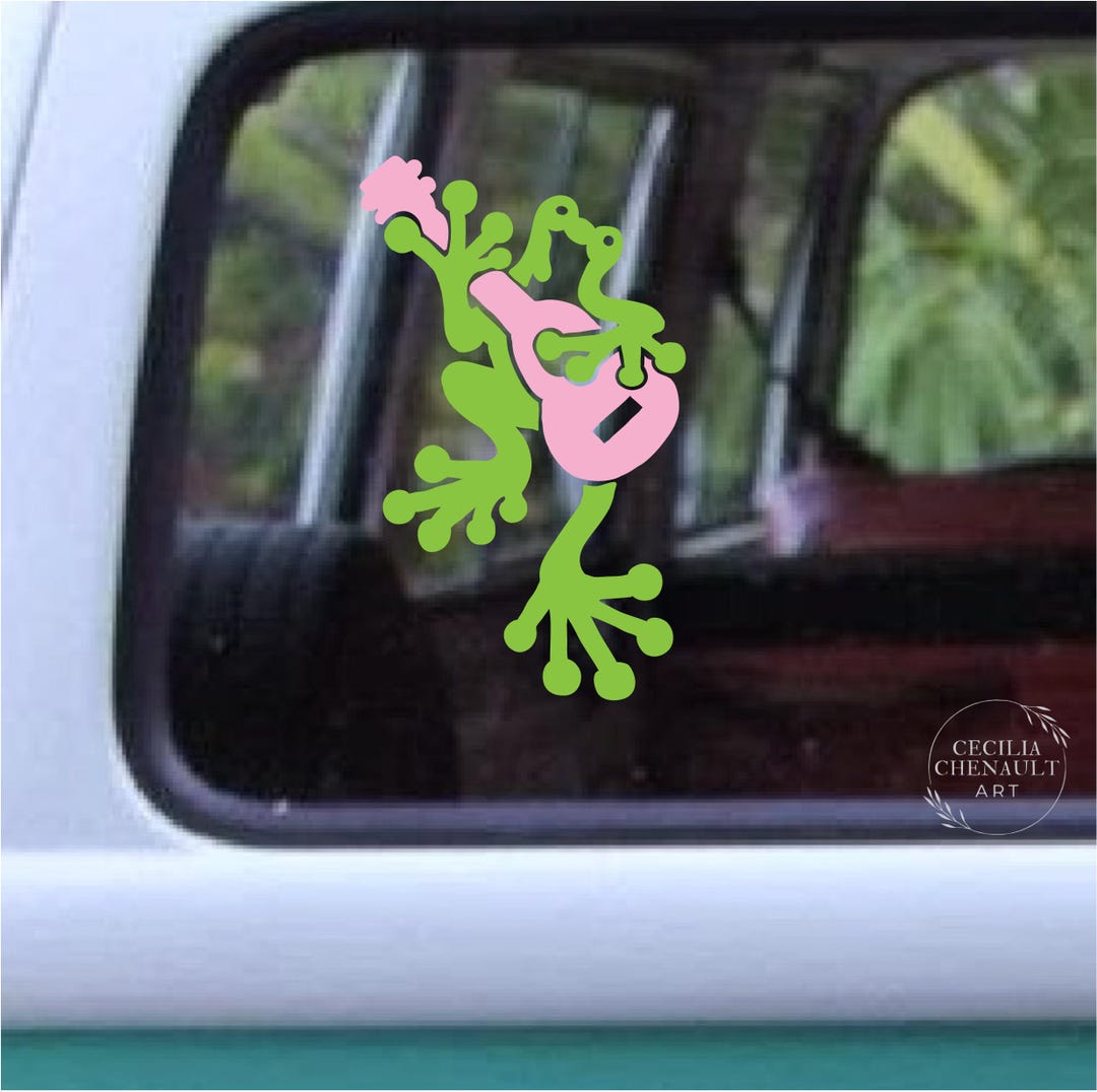 Frog Ukulele Vinyl Decal: Hawaiian Car Window Sticker - Etsy