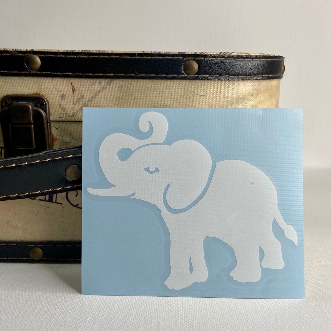Elephant Cute Decal Item #427, Car Window Decal, Wild Life Decals, Wall ...